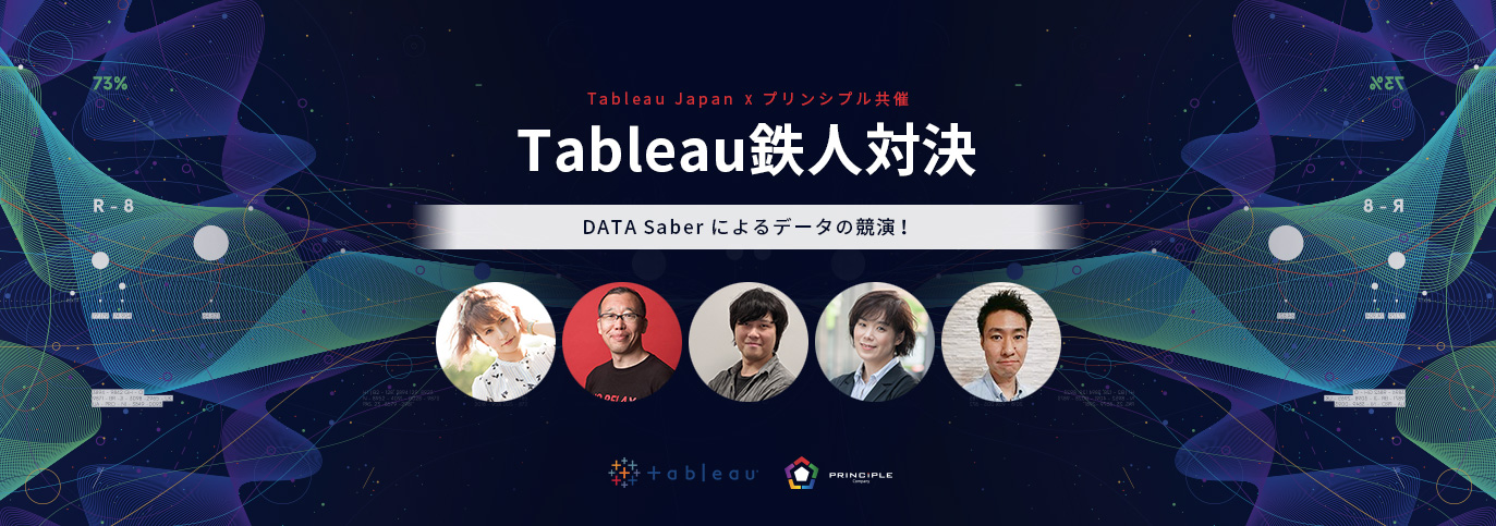 【Tableau Japan X プリンシプル共催】Tableau鉄人対決！ DATA Saberによるデータの競演！